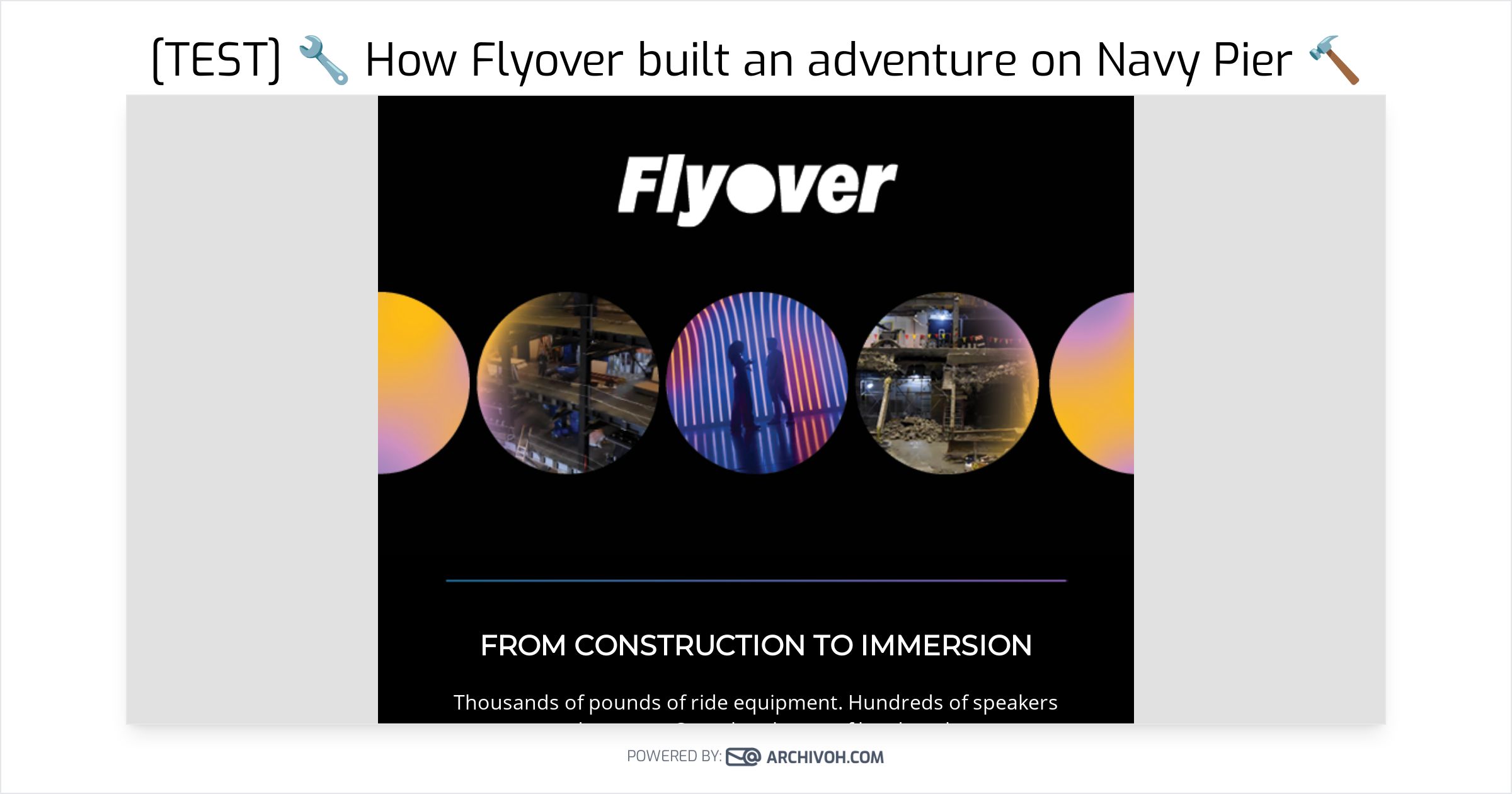 [TEST] 🔧 How Flyover built an adventure on Navy Pier 🔨
