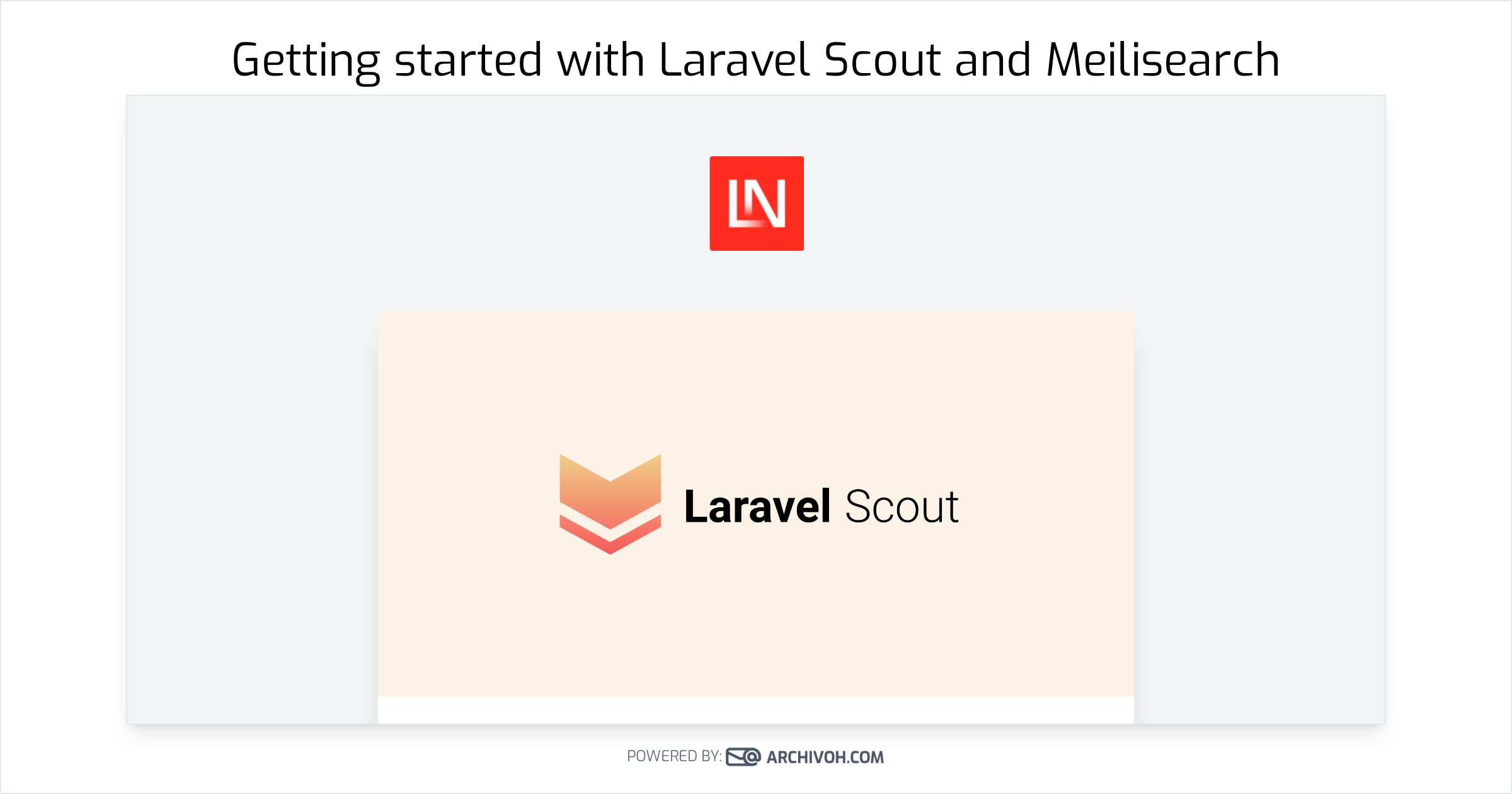 Getting started with Laravel Scout and Meilisearch