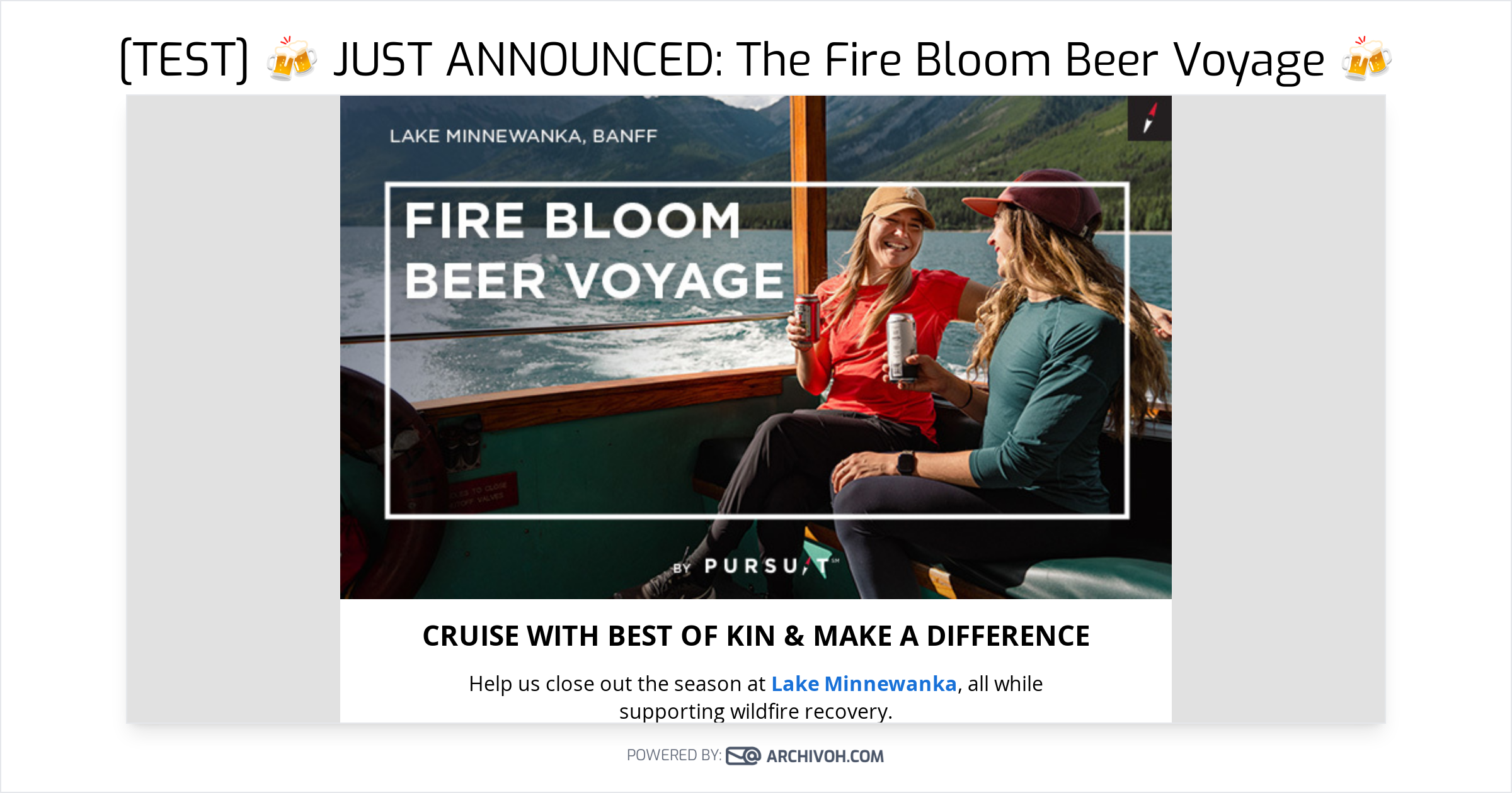 [TEST] 🍻 JUST ANNOUNCED: The Fire Bloom Beer Voyage 🍻