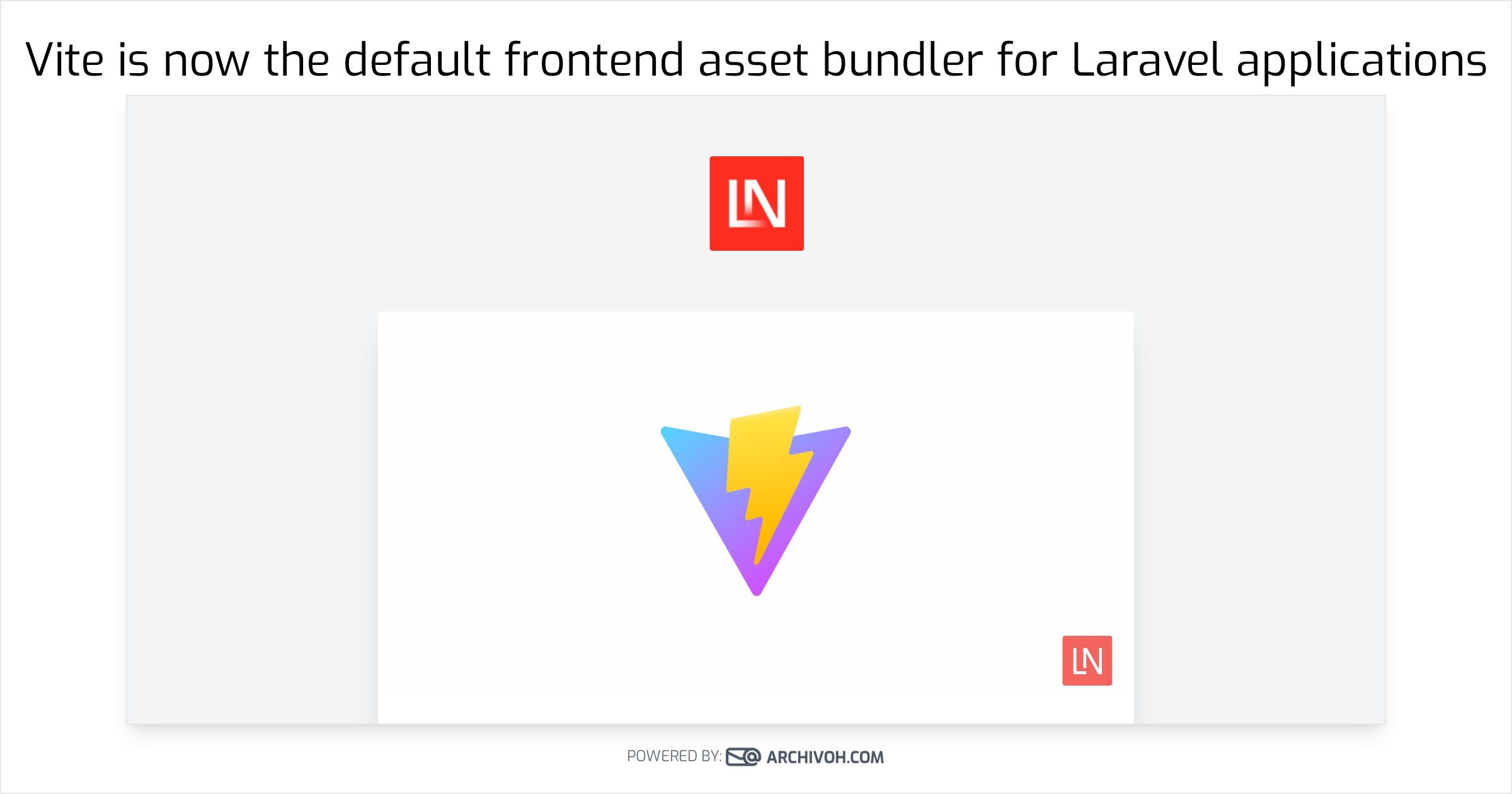Vite is now the default frontend asset bundler for Laravel applicat...