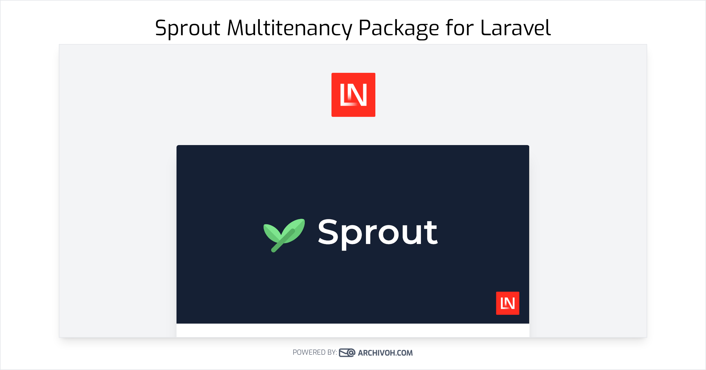 Sprout Multitenancy Package for Laravel