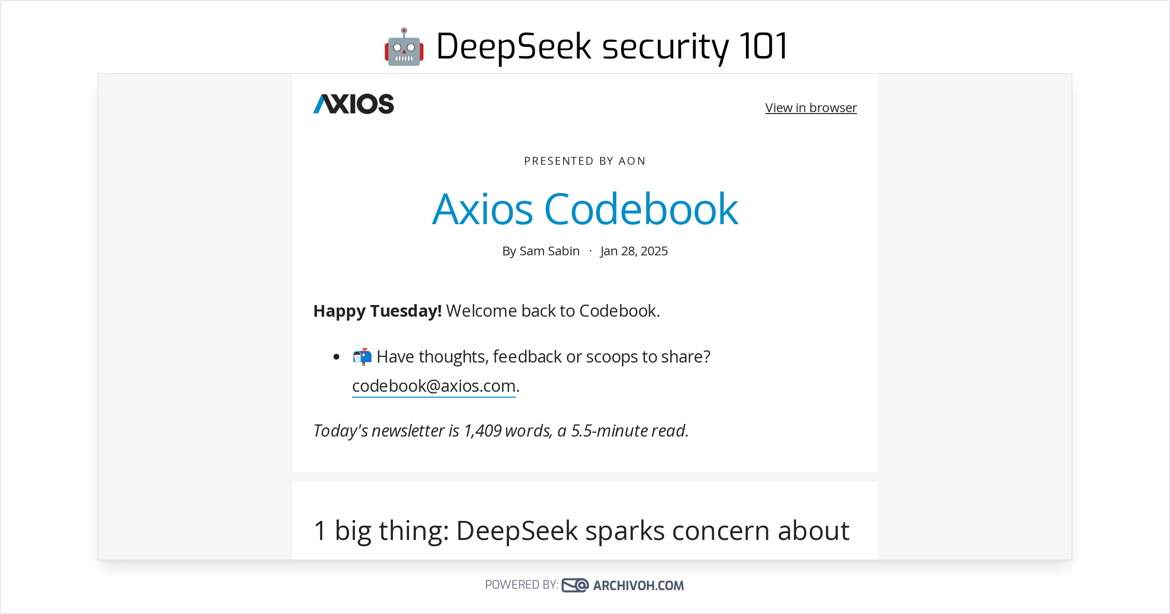 🤖 DeepSeek security 101