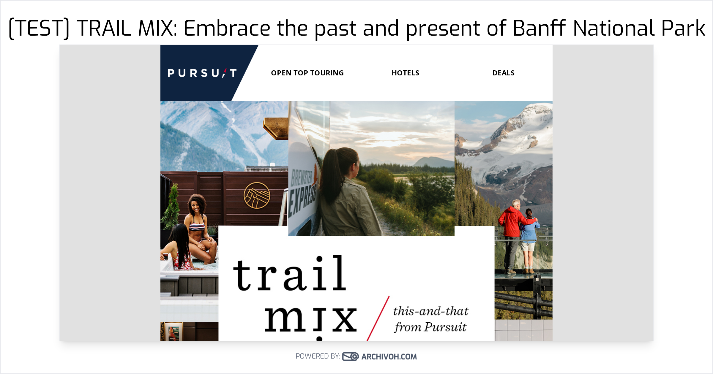 [TEST] TRAIL MIX: Embrace the past and present of Banff National Pa...