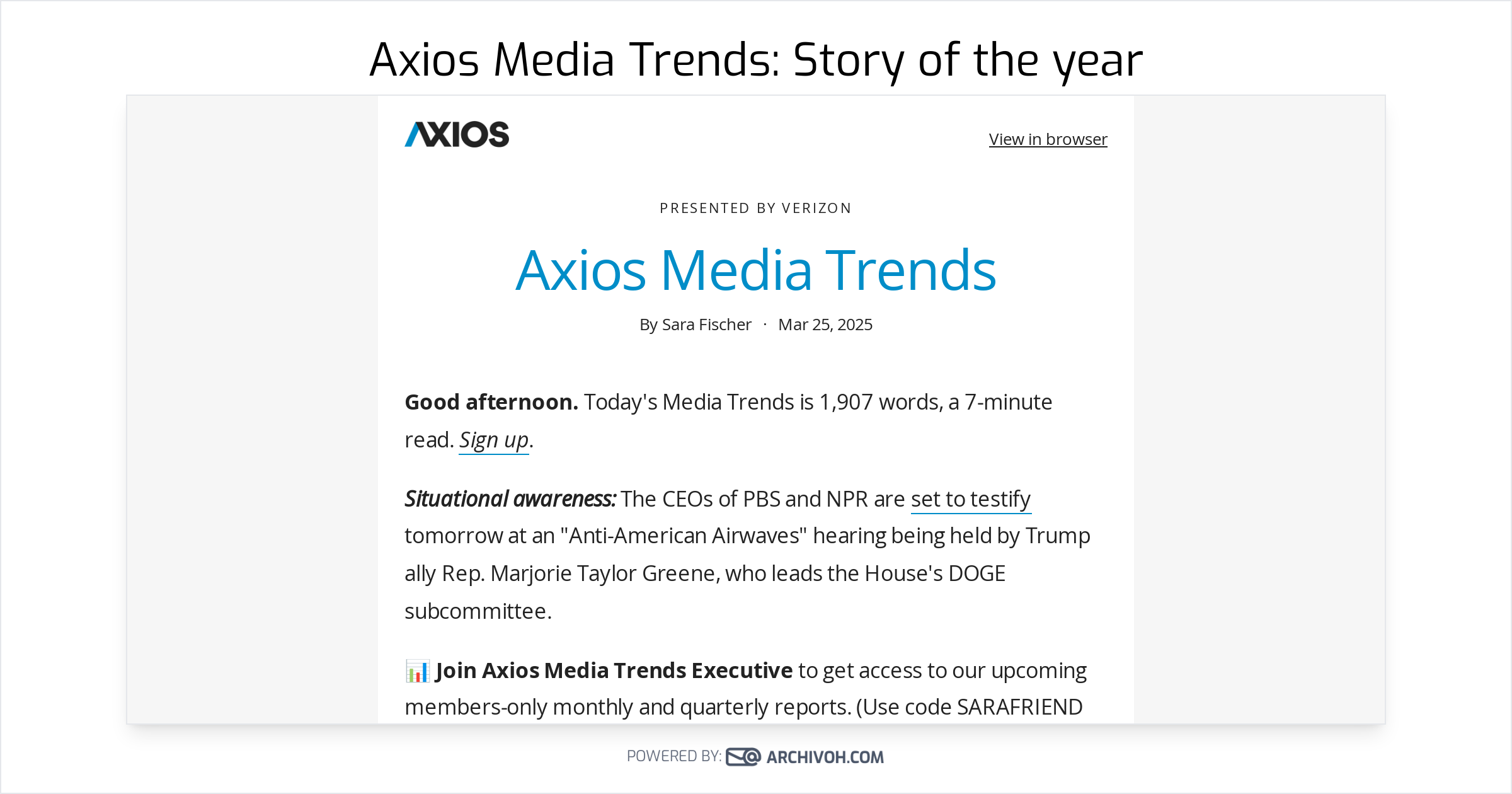 Axios Media Trends: Story of the year