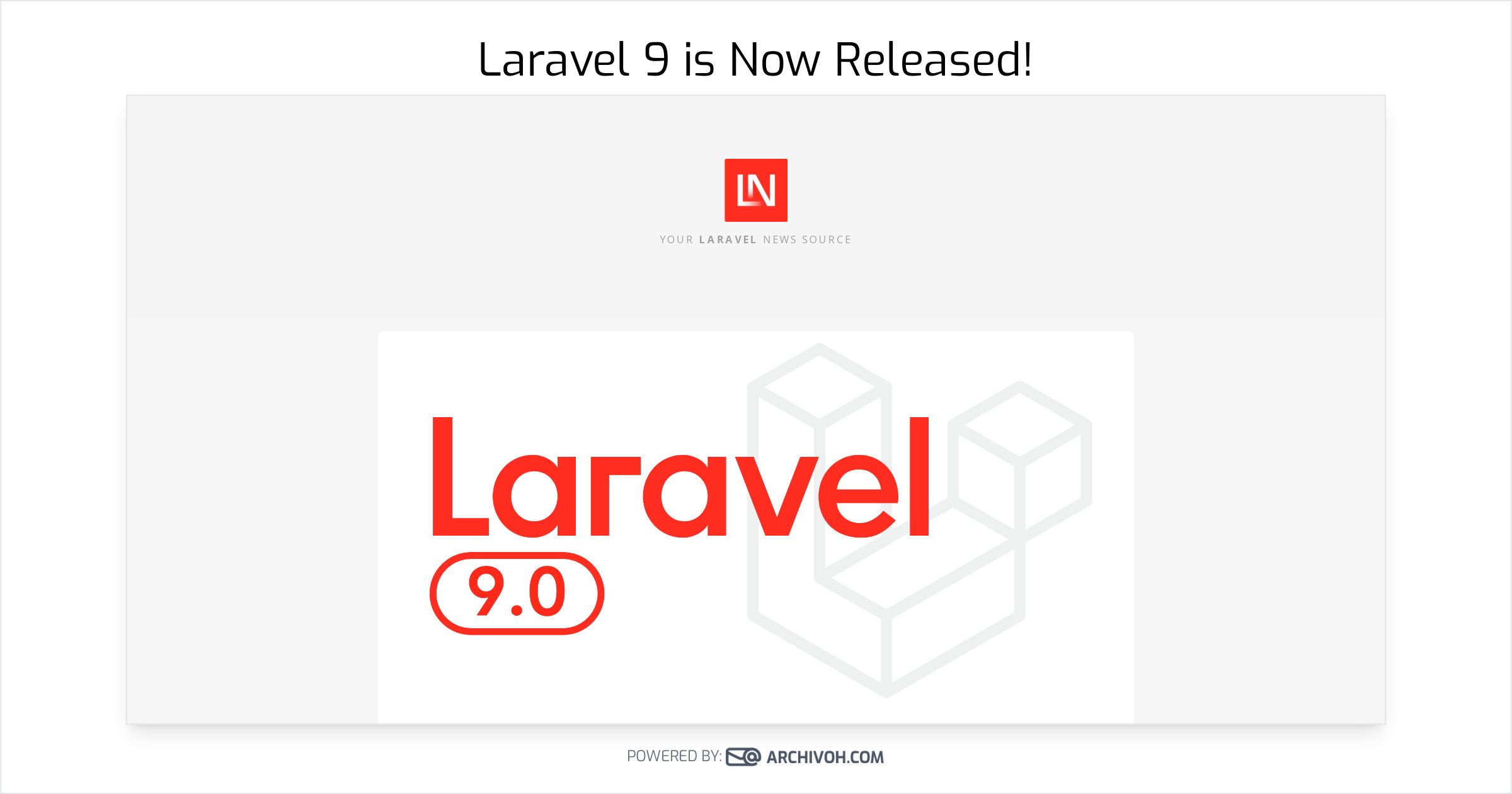 Laravel 9 is Now Released!