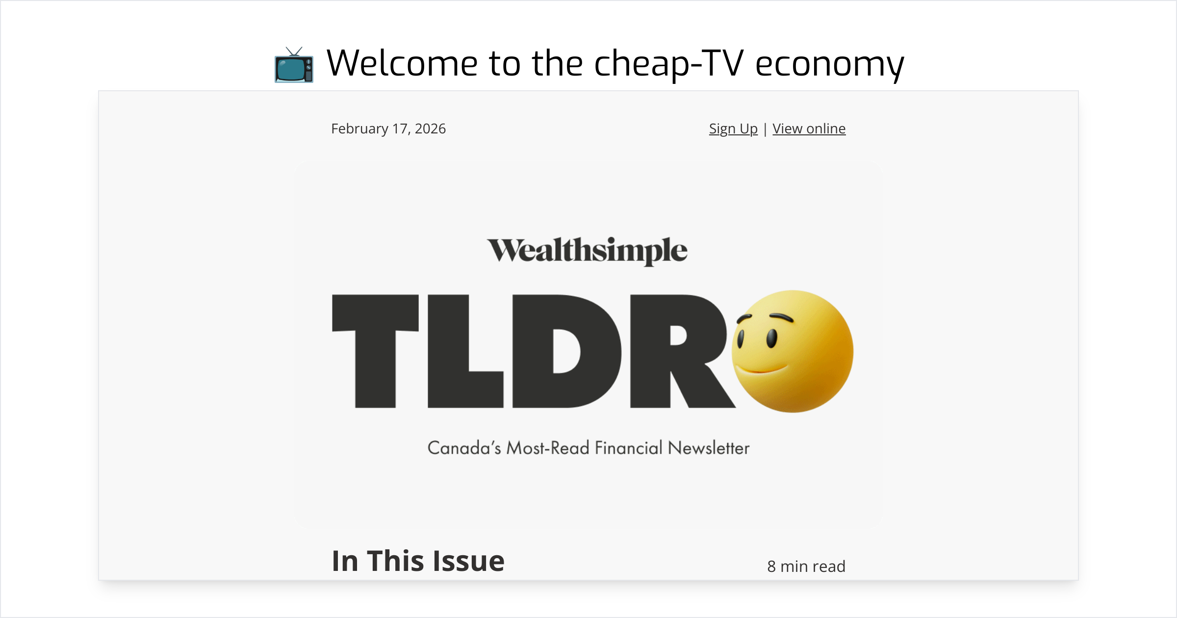 📺 Welcome to the cheap-TV economy