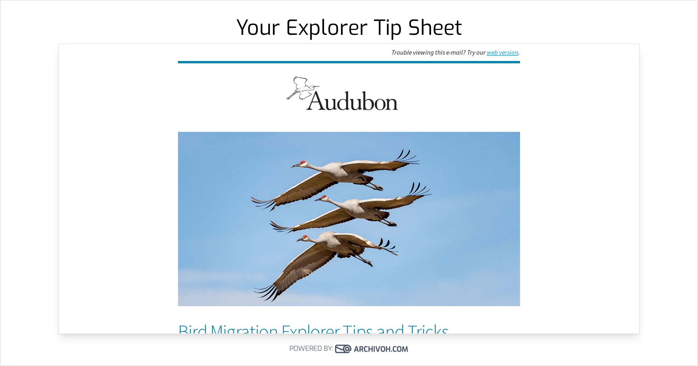 Your Explorer Tip Sheet