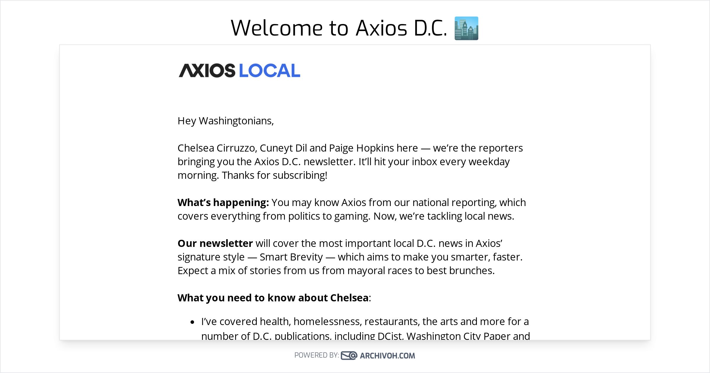 Welcome to Axios D.C. 🏙