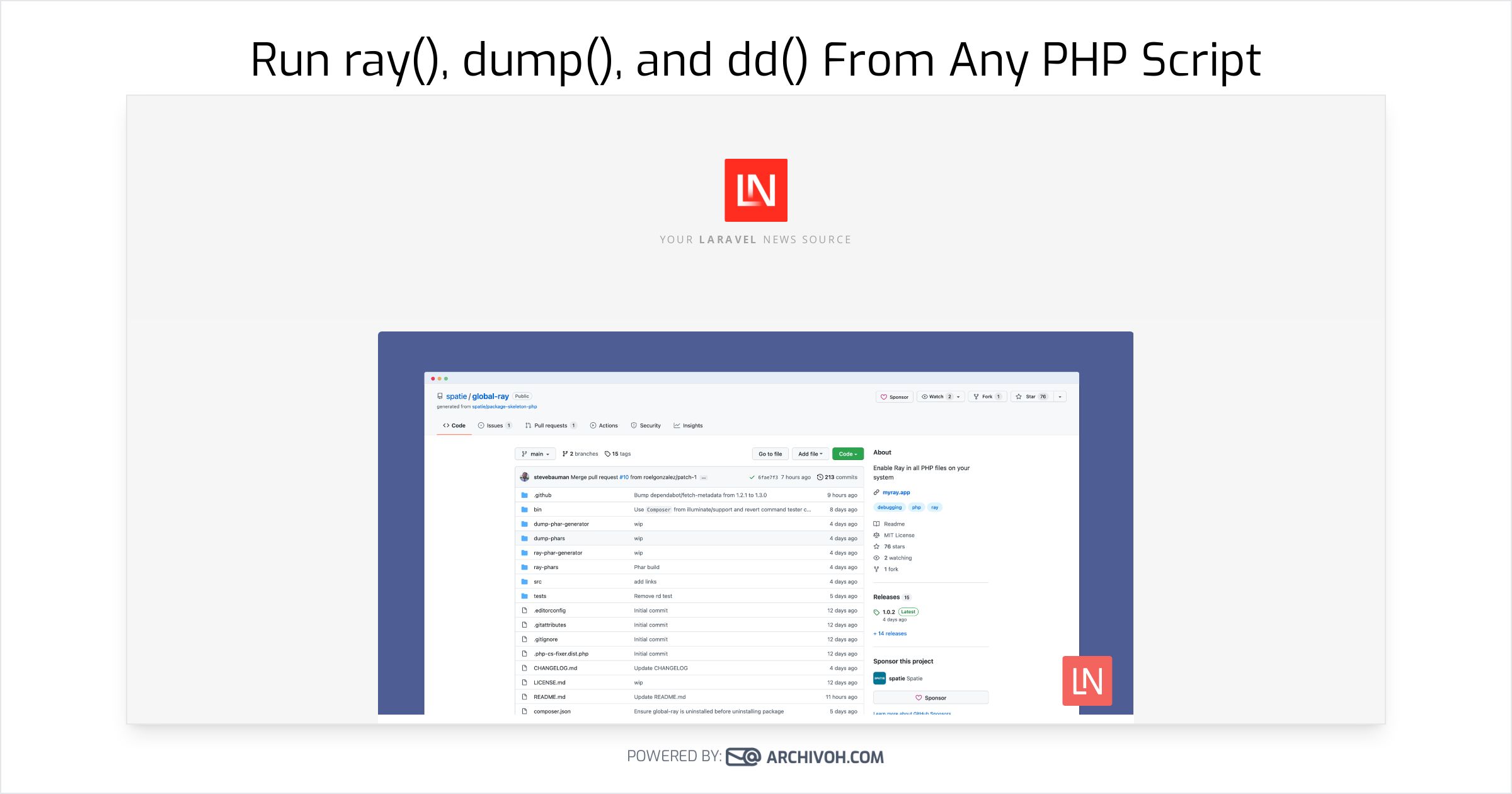 Run ray(), dump(), and dd() From Any PHP Script