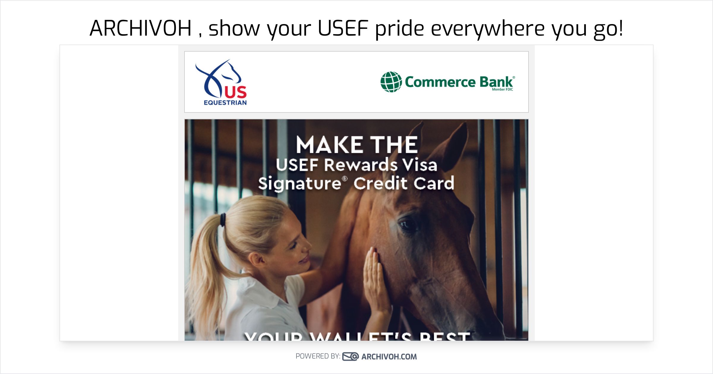 ARCHIVOH , show your USEF pride everywhere you go!