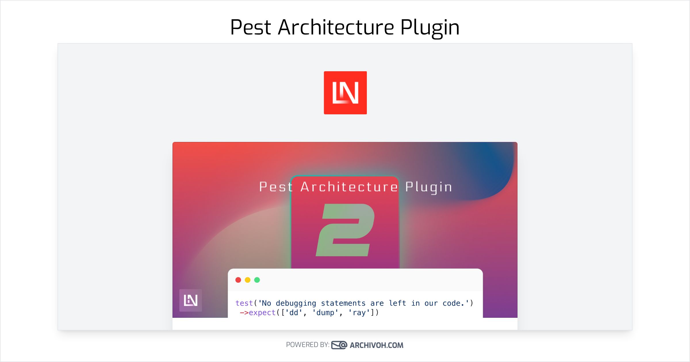 Pest Architecture Plugin