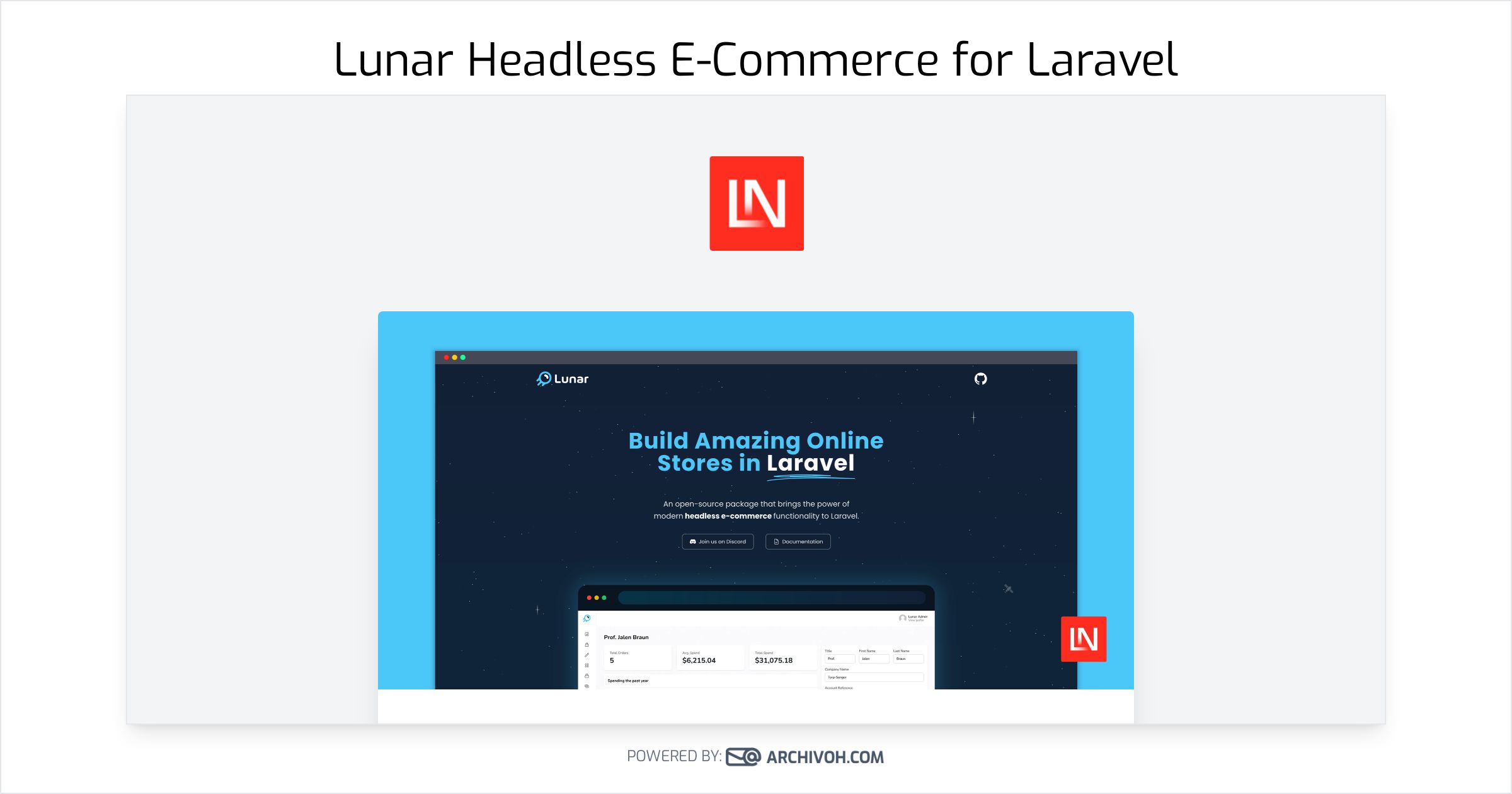 Lunar Headless E-Commerce for Laravel