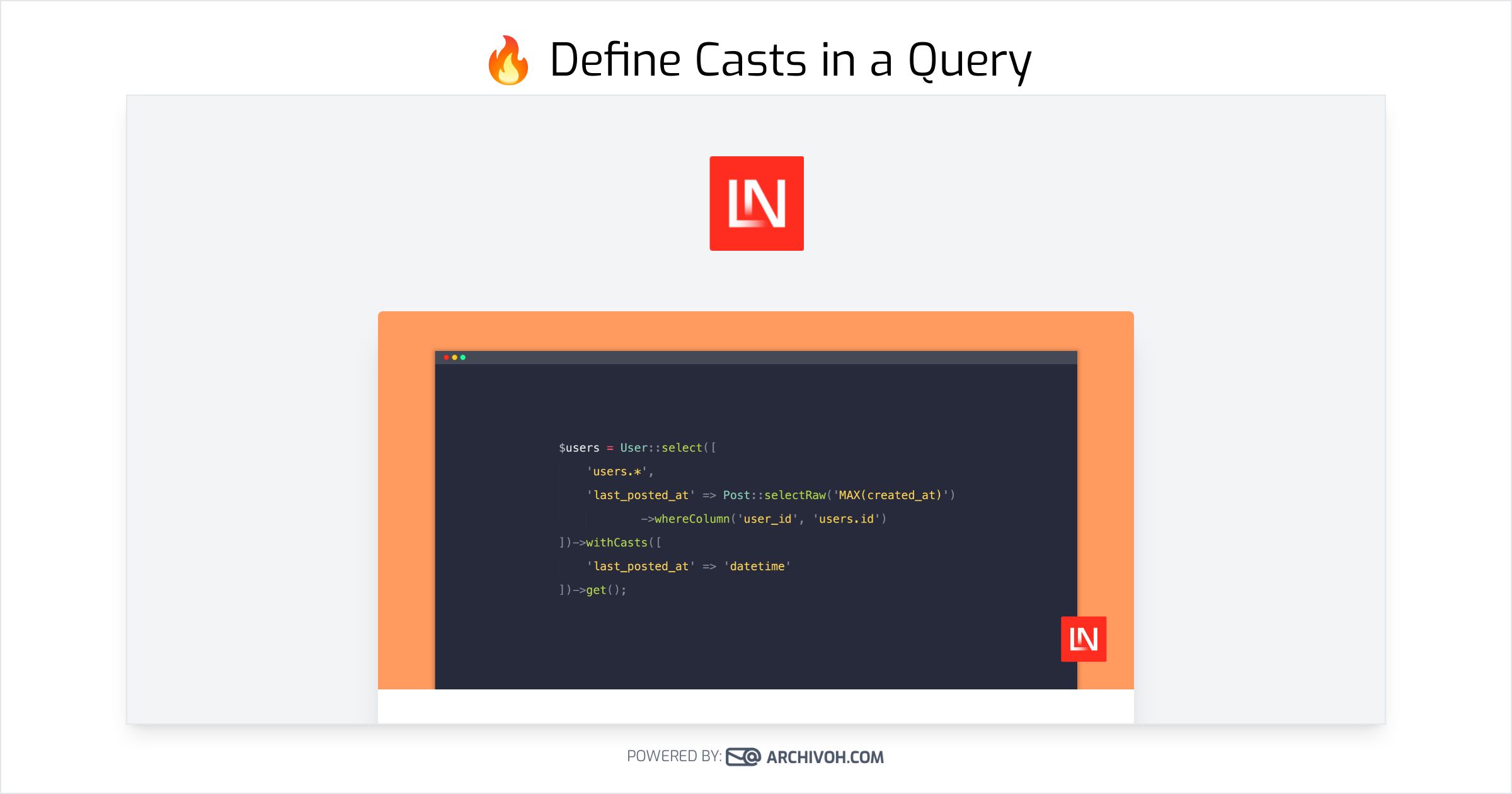 🔥 Define Casts in a Query