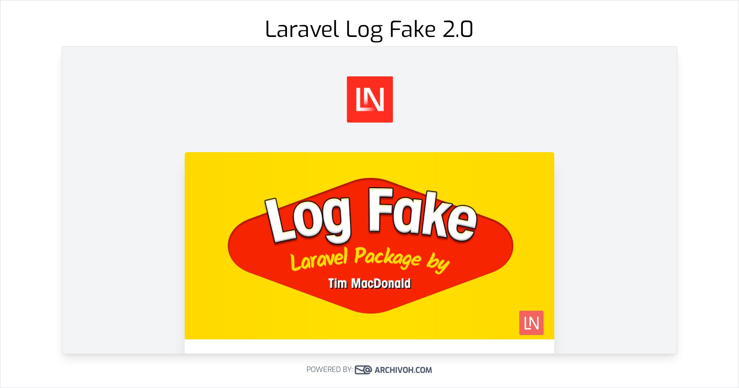 Laravel Log Fake 20